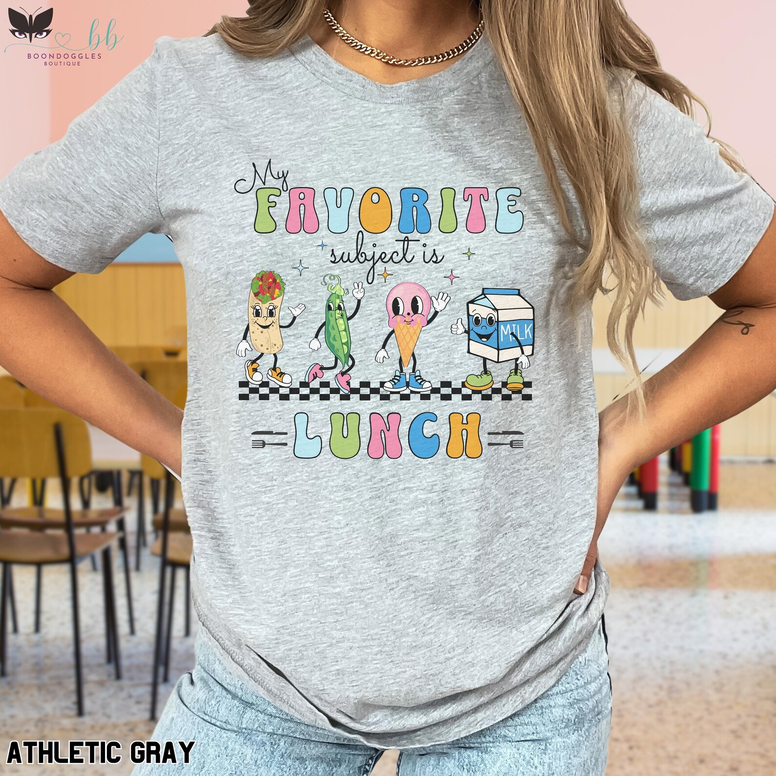 Lunch Lady Shirt, Lunch Lady Gifts, Cute School Tshirt, Retro Lunch ...