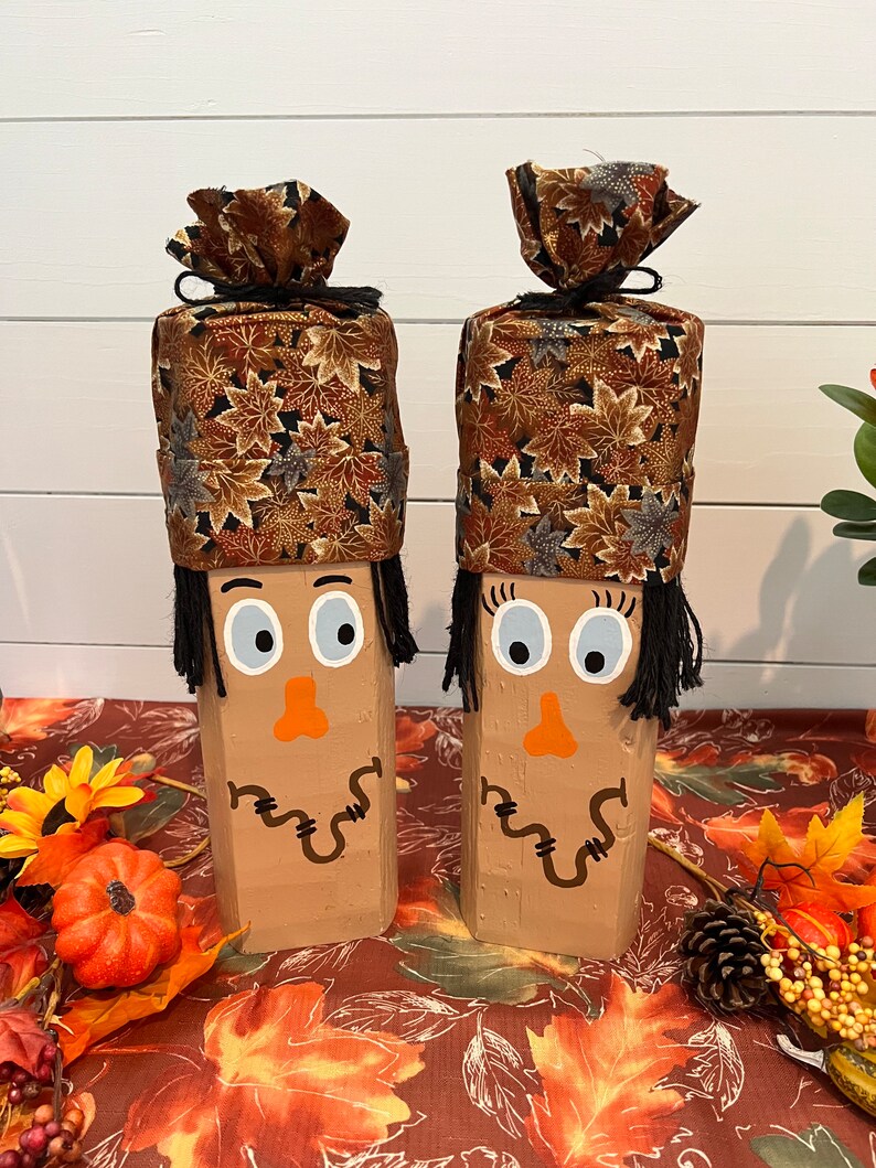 Scarecrow Character Blocks for FALL, Autumn, Thanksgiving, or Halloween ...