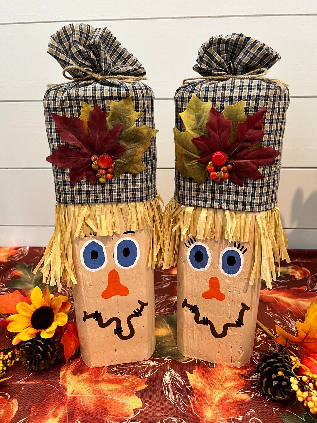 Scarecrow Character Blocks for FALL, Autumn, Thanksgiving, or Halloween ...