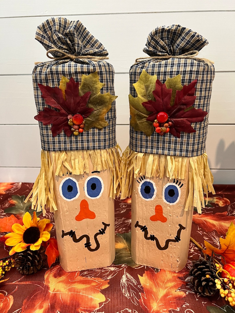 Scarecrow Character Blocks for FALL, Autumn, Thanksgiving, or Halloween ...