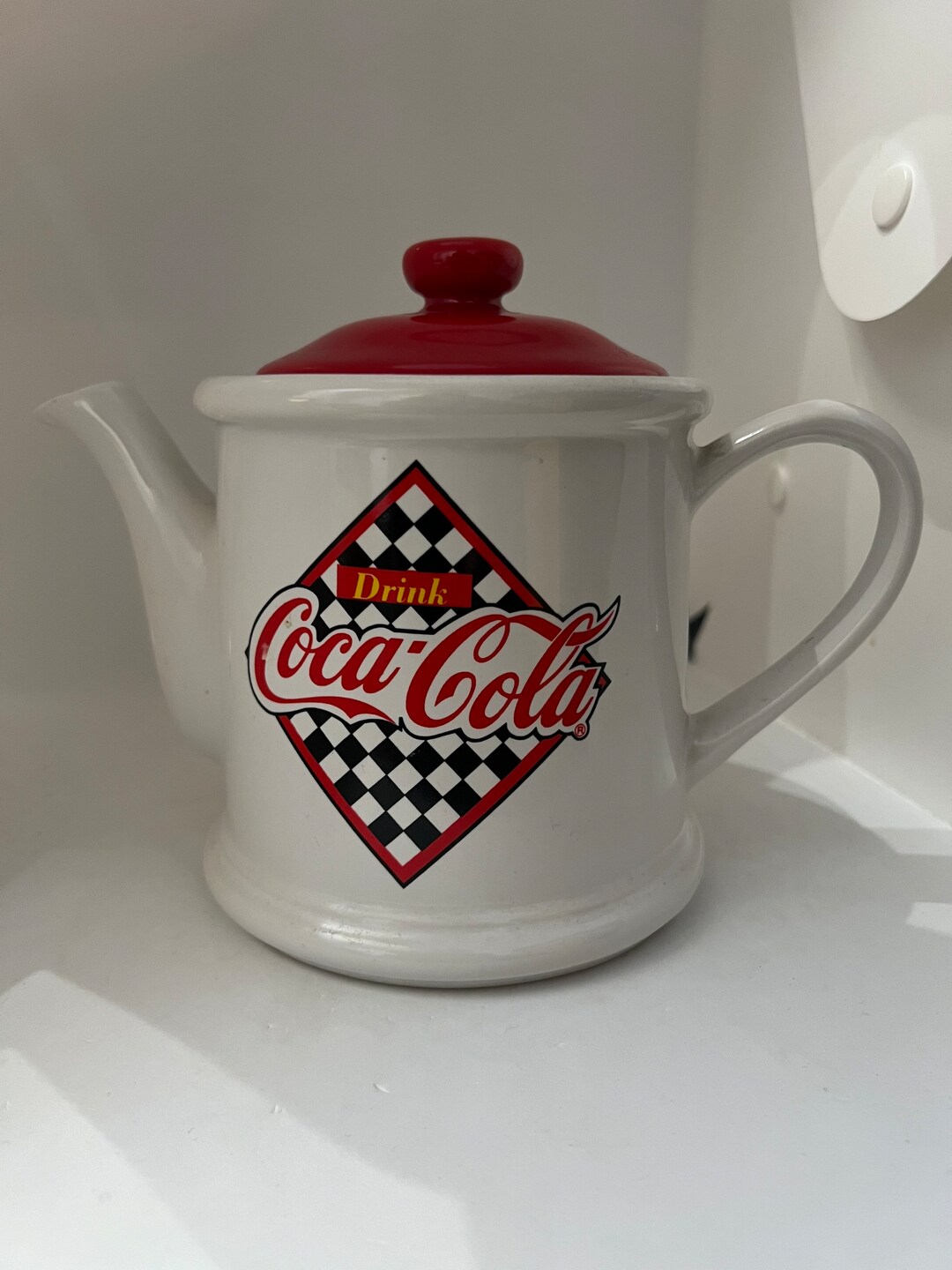 Vintage Coca Cola Ceramic Tea Pot - Etsy