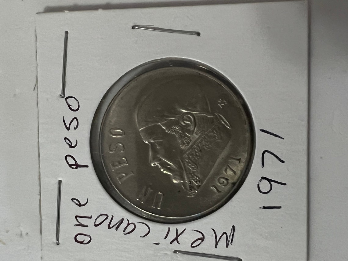 Vintage 1971 Mexican One Peso Coin - Etsy