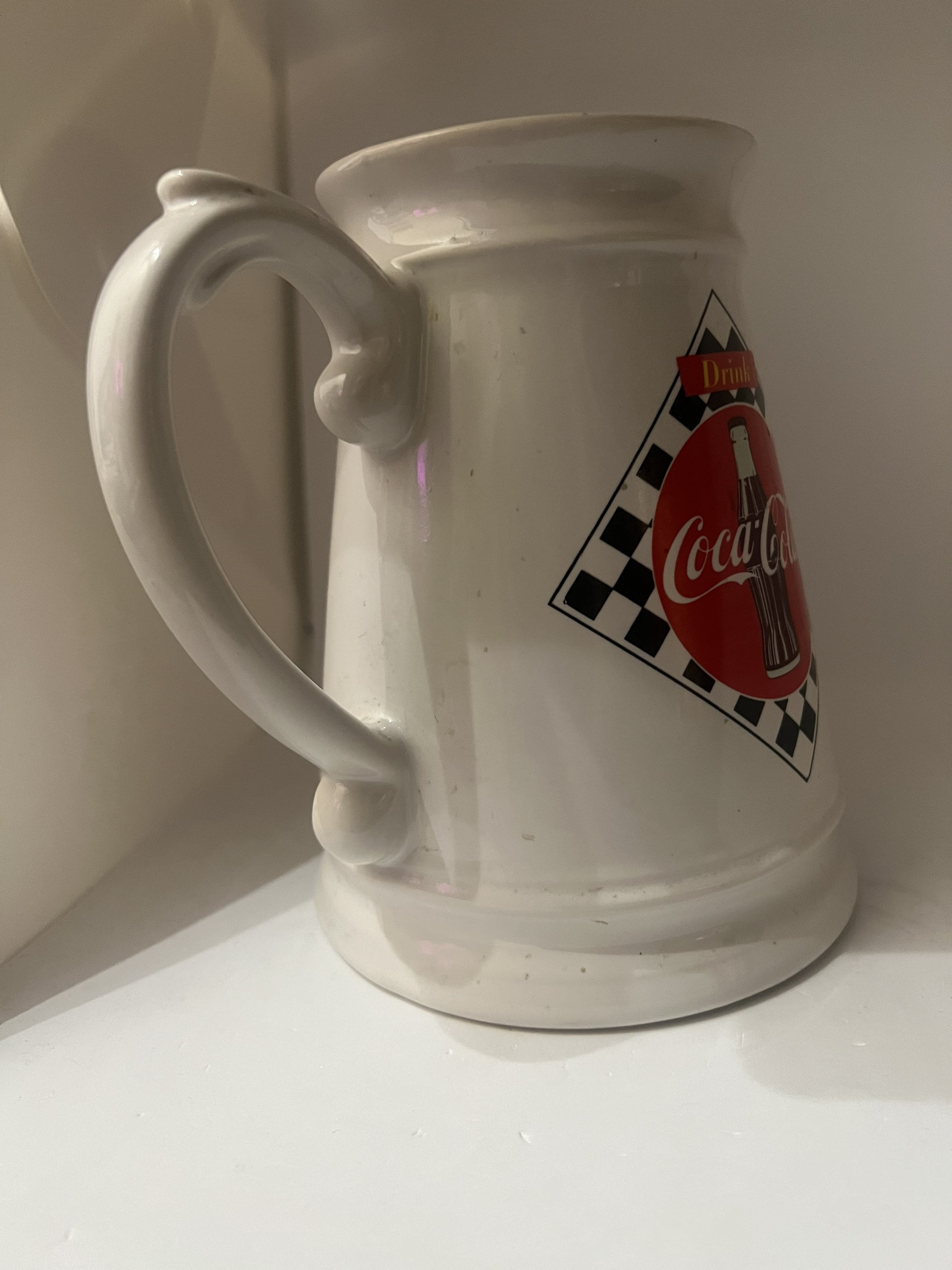 Vintage 1995 Ceramic Coca Cola Pitcher - Etsy