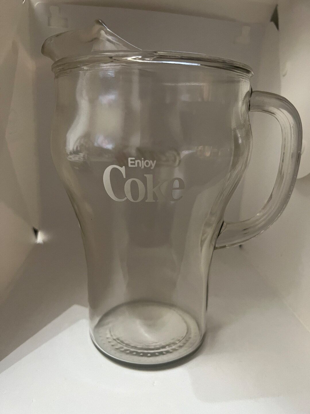 Vintage 1990s Coca Cola Glass Pitcher - Etsy