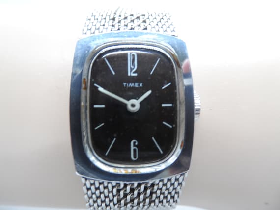 Art Deco Timex Mechanical 12 Hour Movement Stainless … - Gem
