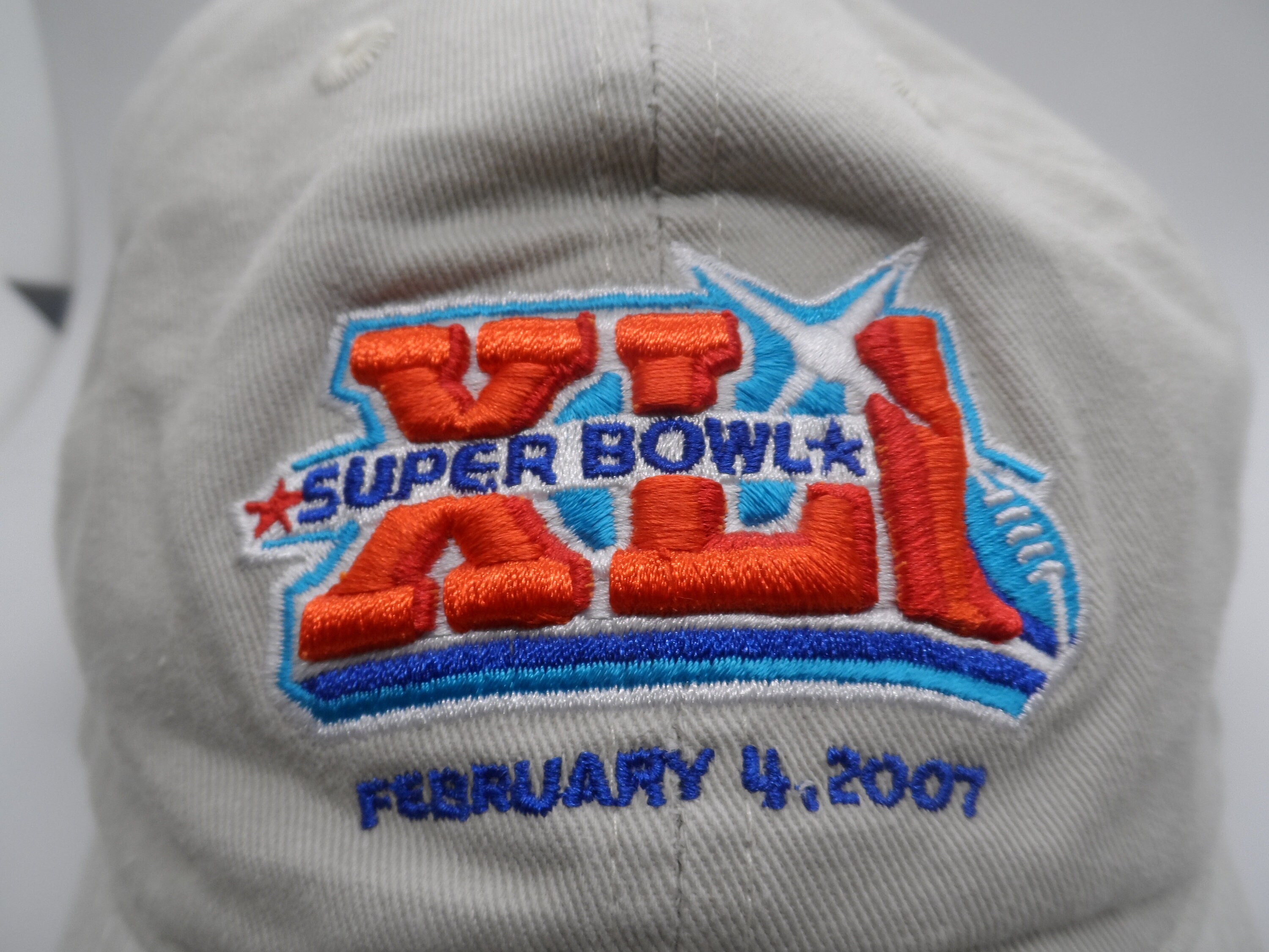 Super Bowl XLI Hat (41) 2007 NFL Footbal Colts Bears Khaki Embroidered ...
