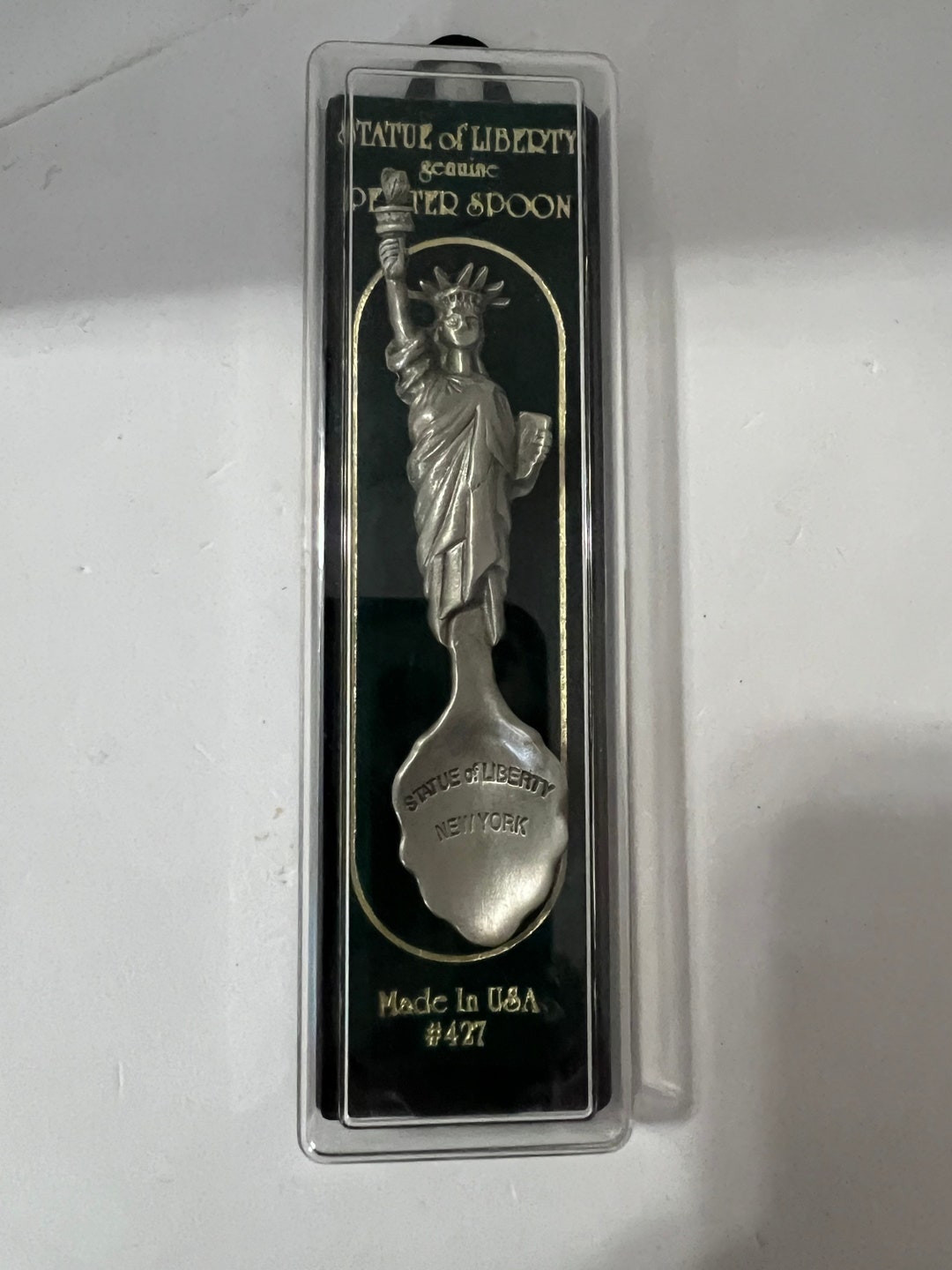 Vintage Genuine Pewter Collectible Spoon New York - Etsy