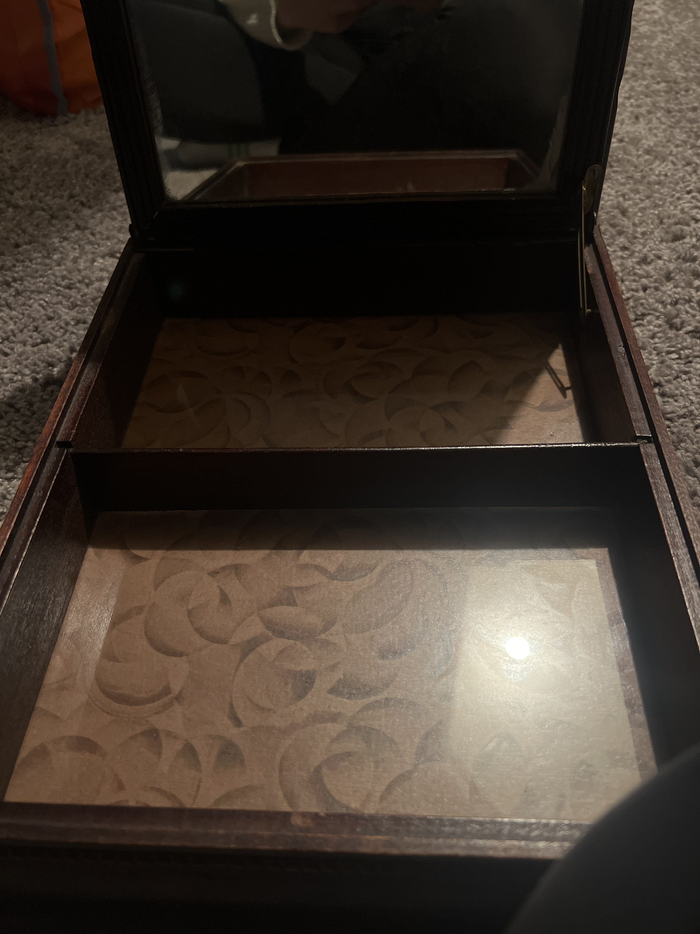 Vintage Floral Design Jewelry Box With Mirror - Etsy