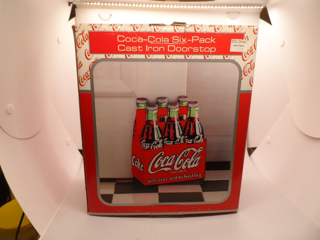 Vintage Coca Cola Six Pack Cast Iron Doorstop - Etsy