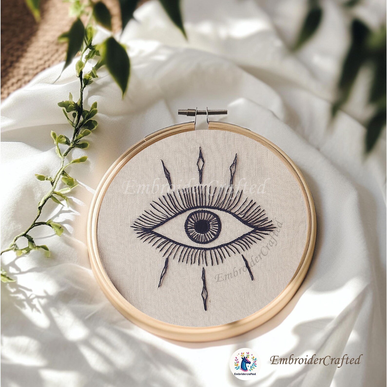 Mystical Eye Embroidery Pattern: Boho Hand Stitch Art (PDF Pattern) - Etsy