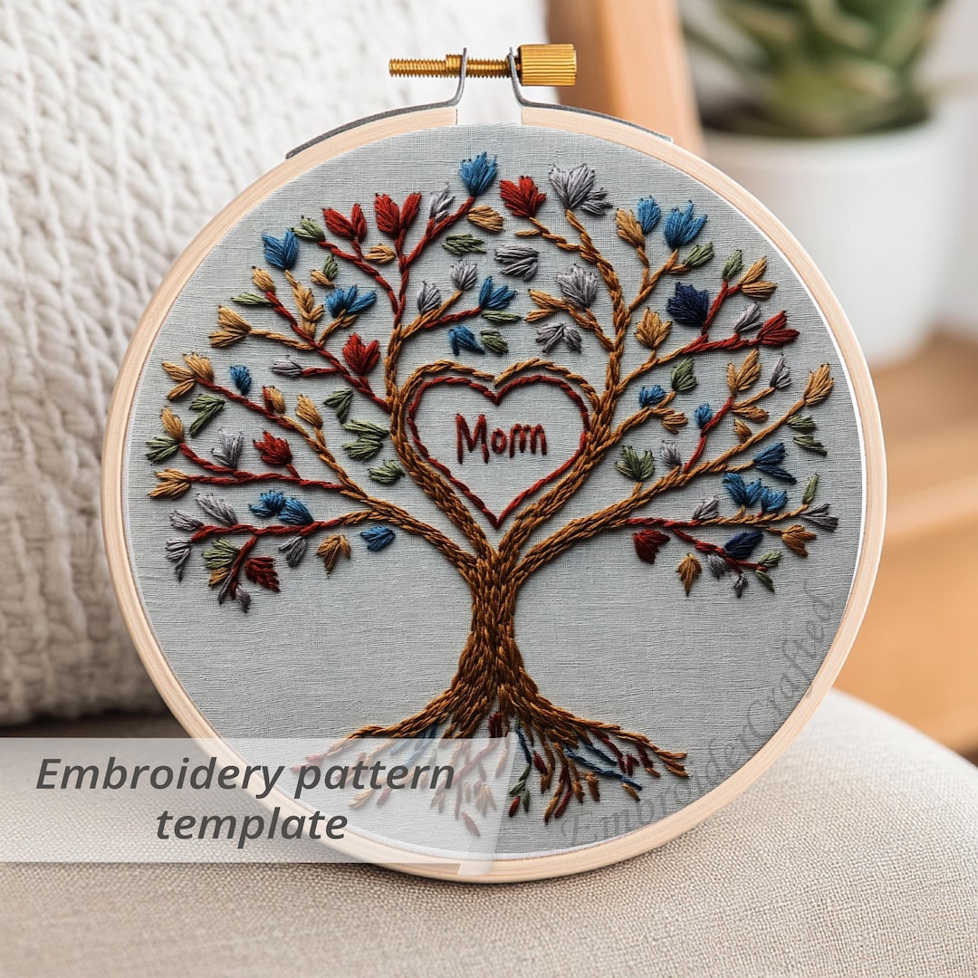 Tree of Life Embroidery Pattern: Heart & Roots Designs (PDF Pattern) - Etsy