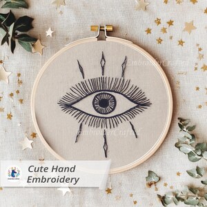 Mystical Eye Embroidery Pattern: Boho Hand Stitch Art (PDF Pattern) - Etsy