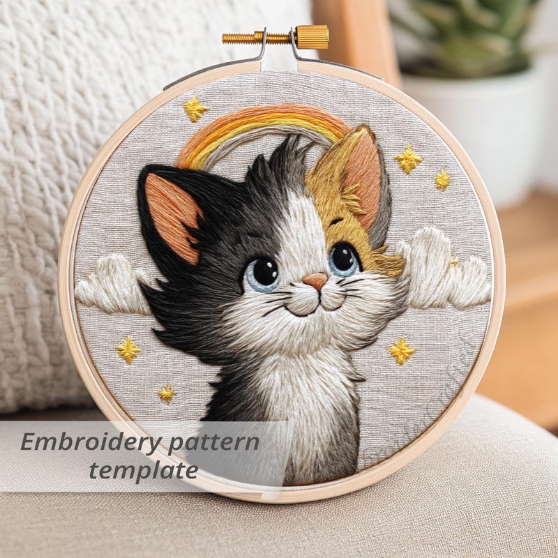 Cat Hand Embroidery - Etsy