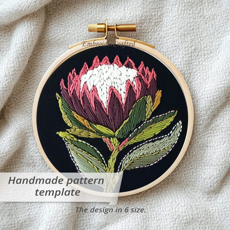 Protea Embroidery - Etsy