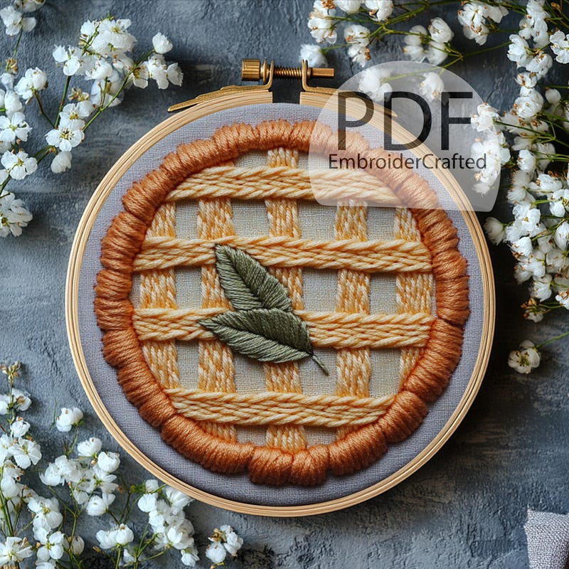 Embroider Pie Pattern - Etsy