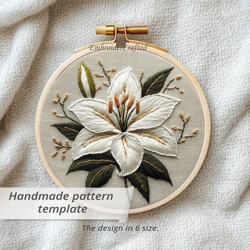 Lily Embroidery Patterns - Etsy UK