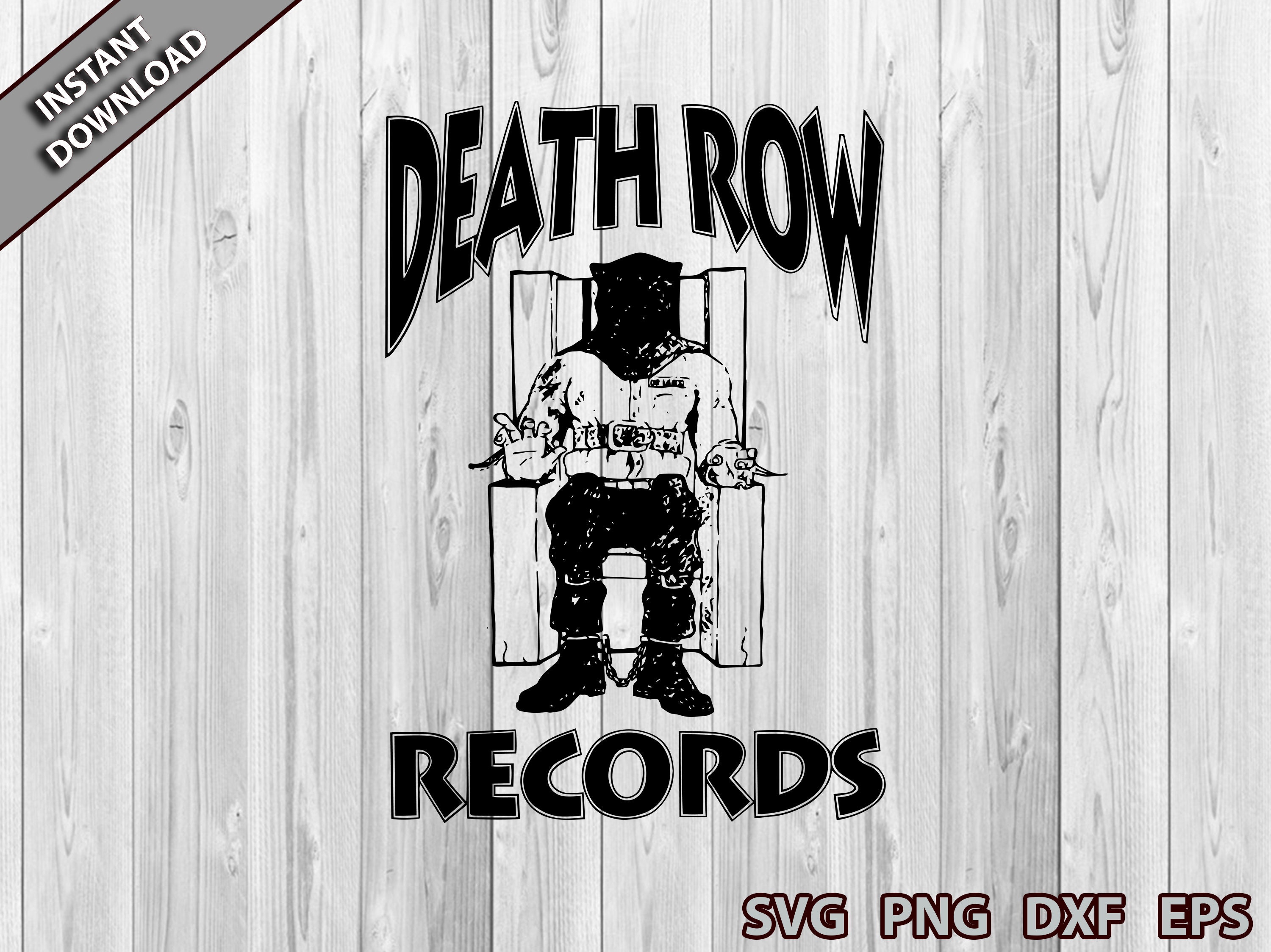 Death Row Records Black Logo Svg Fan Art & Gear Svg Death | Etsy