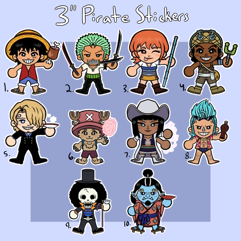 One Piece Vinyl Stickers - Etsy