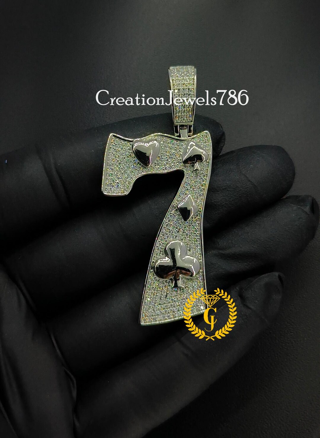 Lucky 7 Number With Playing Card Suits | Spades | Diamonds | Clubs ...