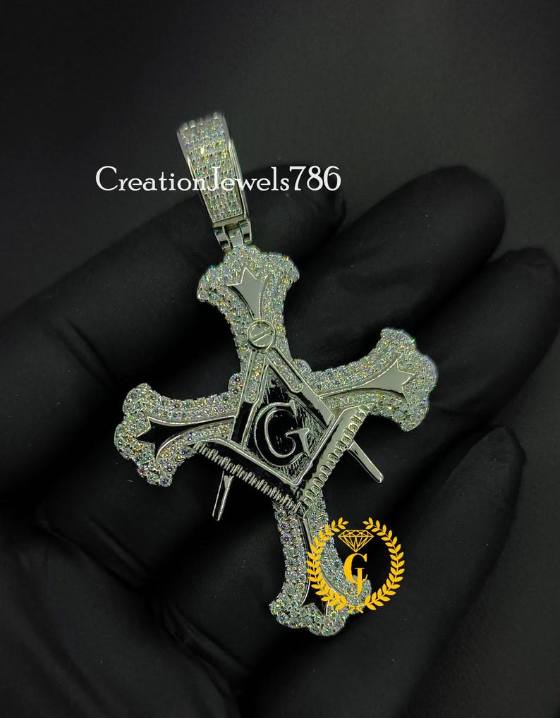 Masonic Freemason G Compass With Orthodox Style Cross Pendant ...