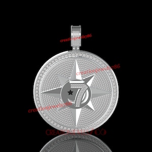 Five-percent Nation Five Percenter Allah God Islamic Medallion 2.62ct ...