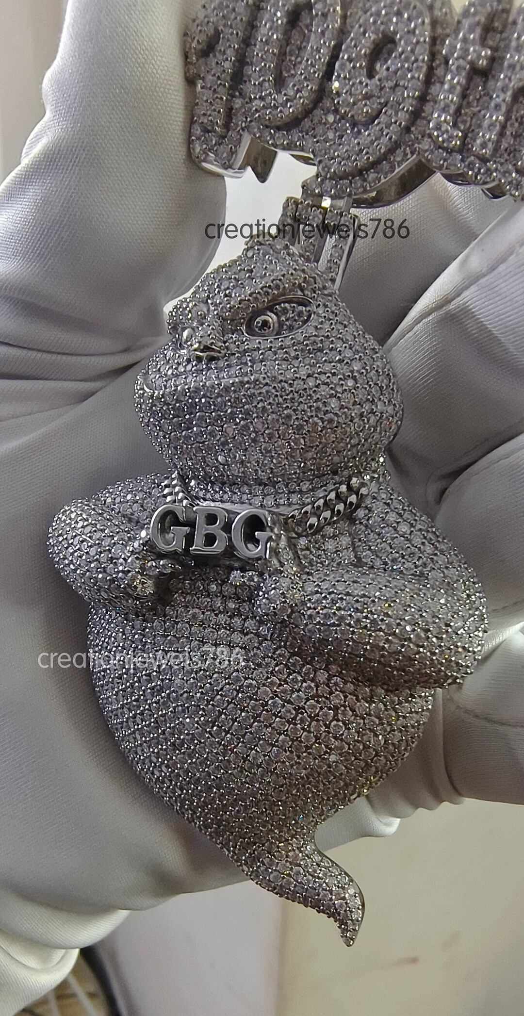 Moissanite Solid 925 Sterling Silver Personalized Men's Character ...