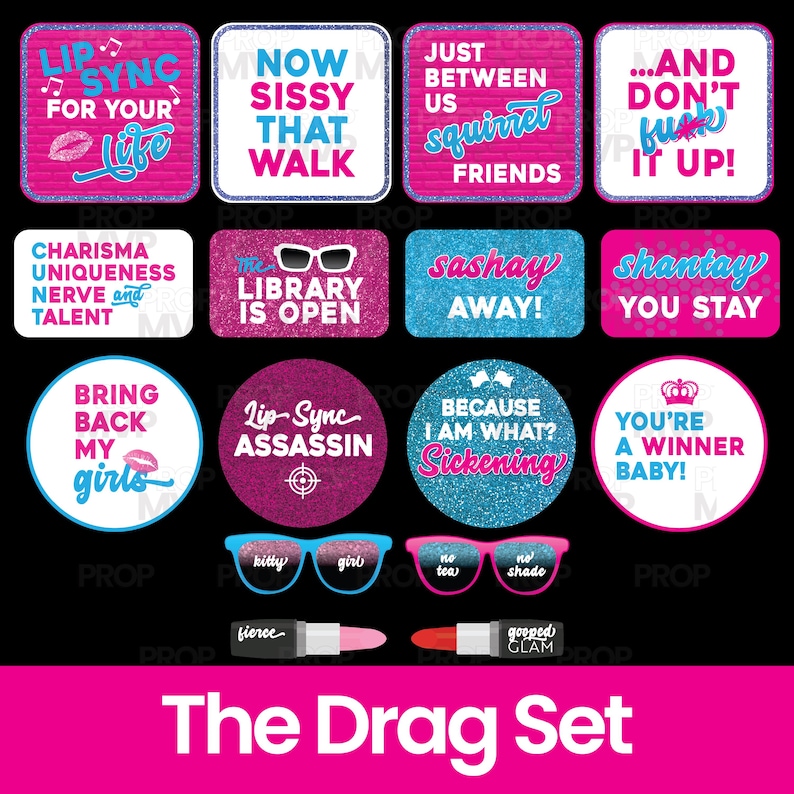 Ru Paul's Drag Race - Physical Photo Booth Props - Etsy