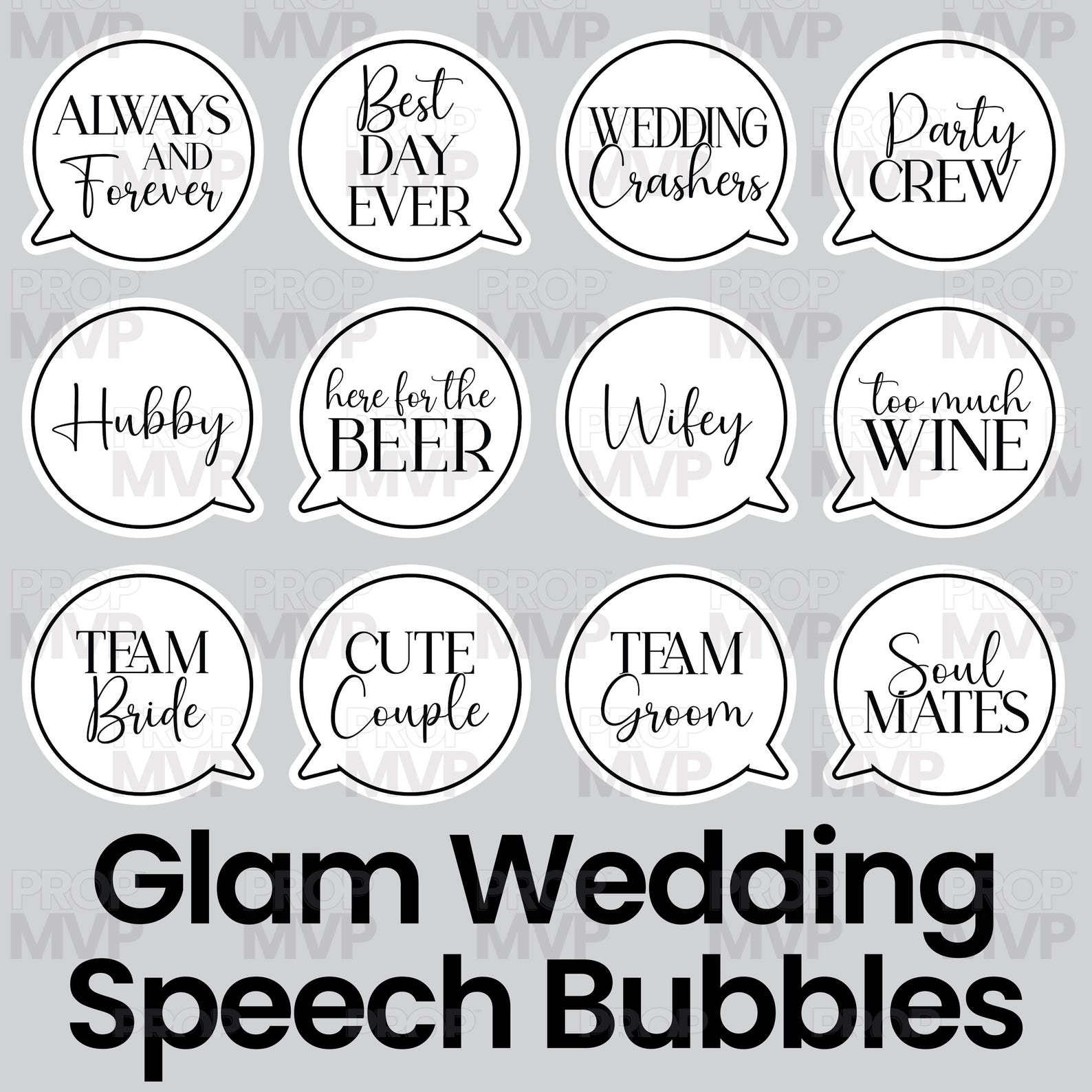 Wedding Photo Booth Props - Thick 5mm PVC - Etsy