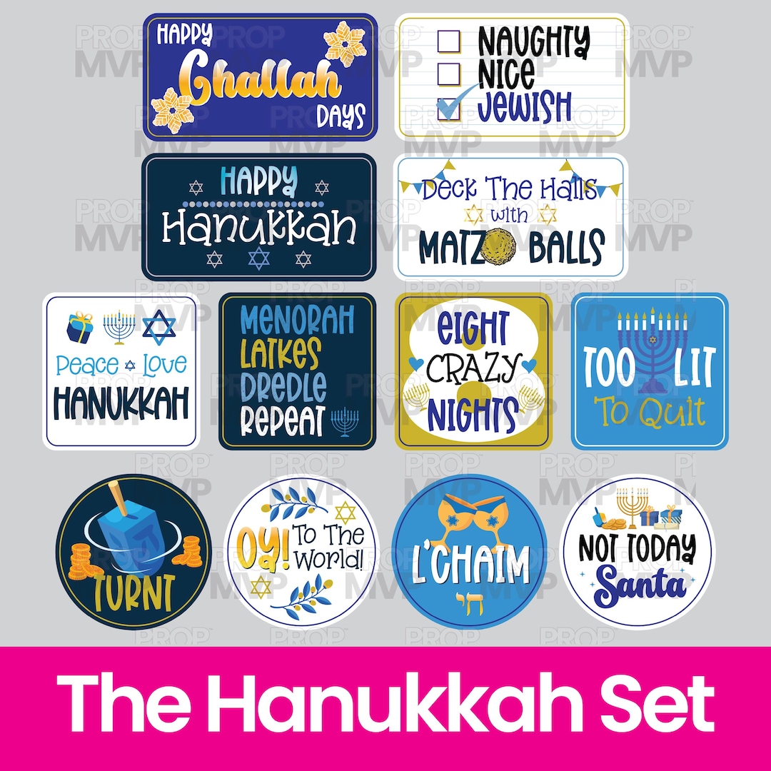 The Hanukkah Set - Photo Booth Prop Set - Etsy