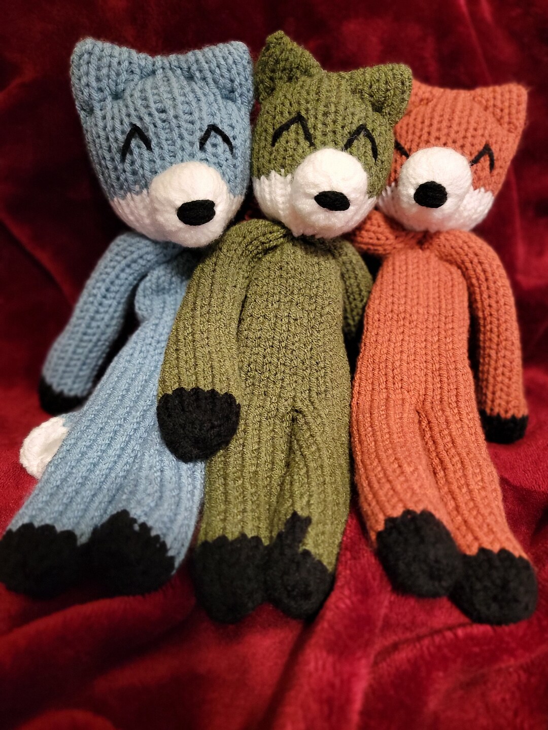 Knit Fox, Charming Knit Fox Plush, Toy, Decor - Etsy
