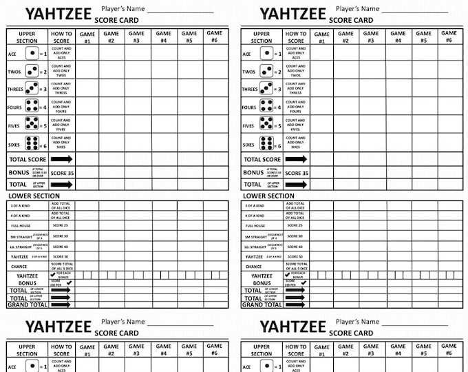 Mexican Train Score Card - Mexican Train Scoresheet - Mexican Train ...