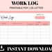 Work Log Printable - Working Hours Log - Time Spent Tracker - Working ...