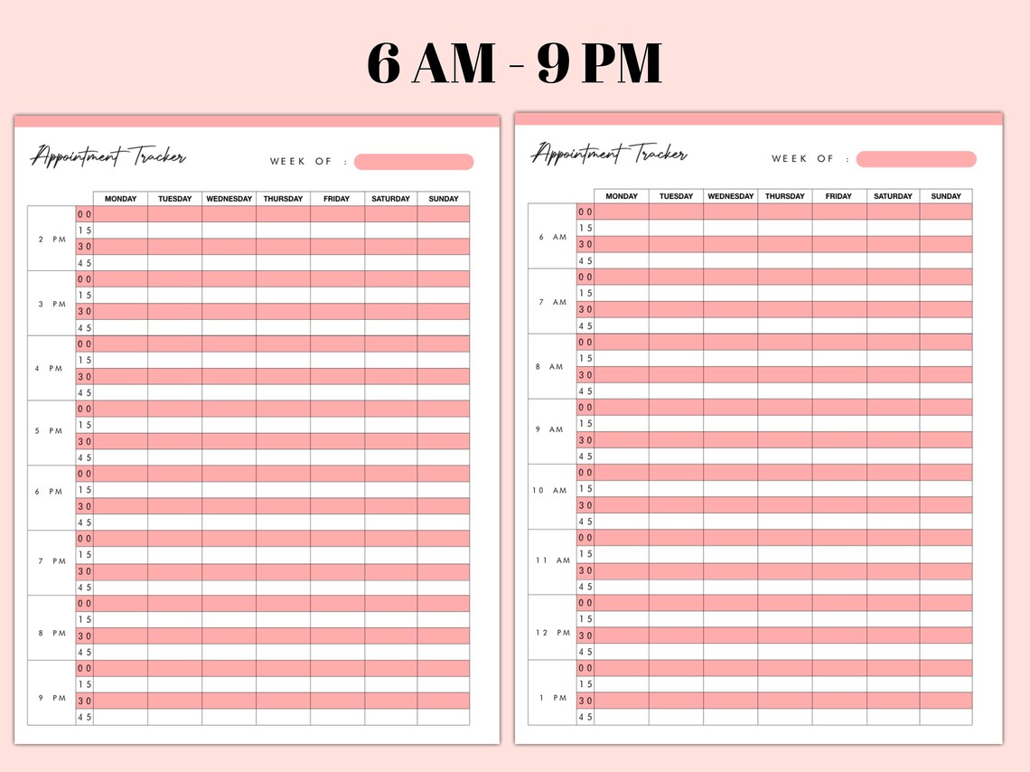 Appointment Book | Appointment Tracker | Appointment Reminder ...