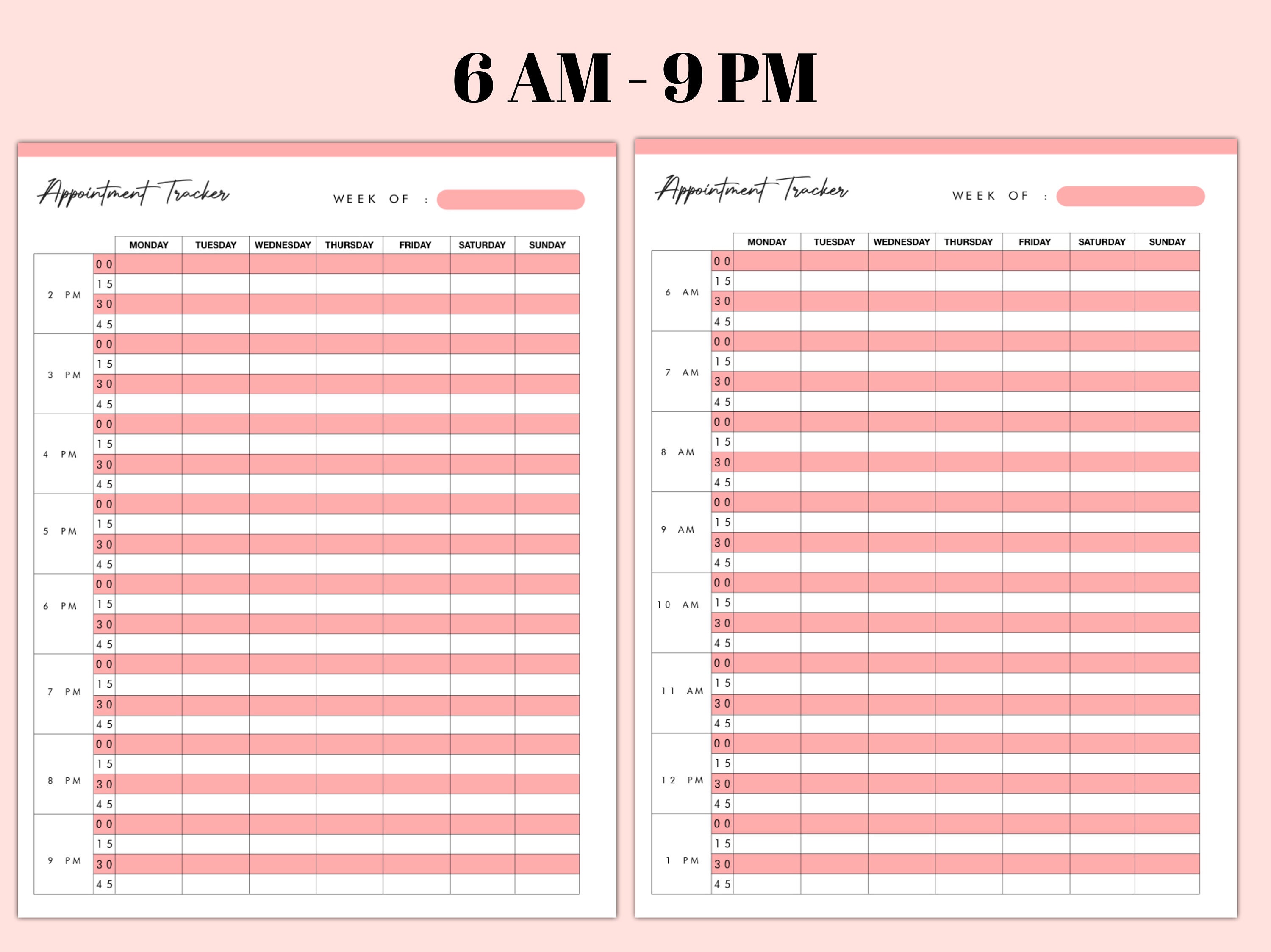 Appointment Book | Appointment Tracker | Appointment Reminder ...