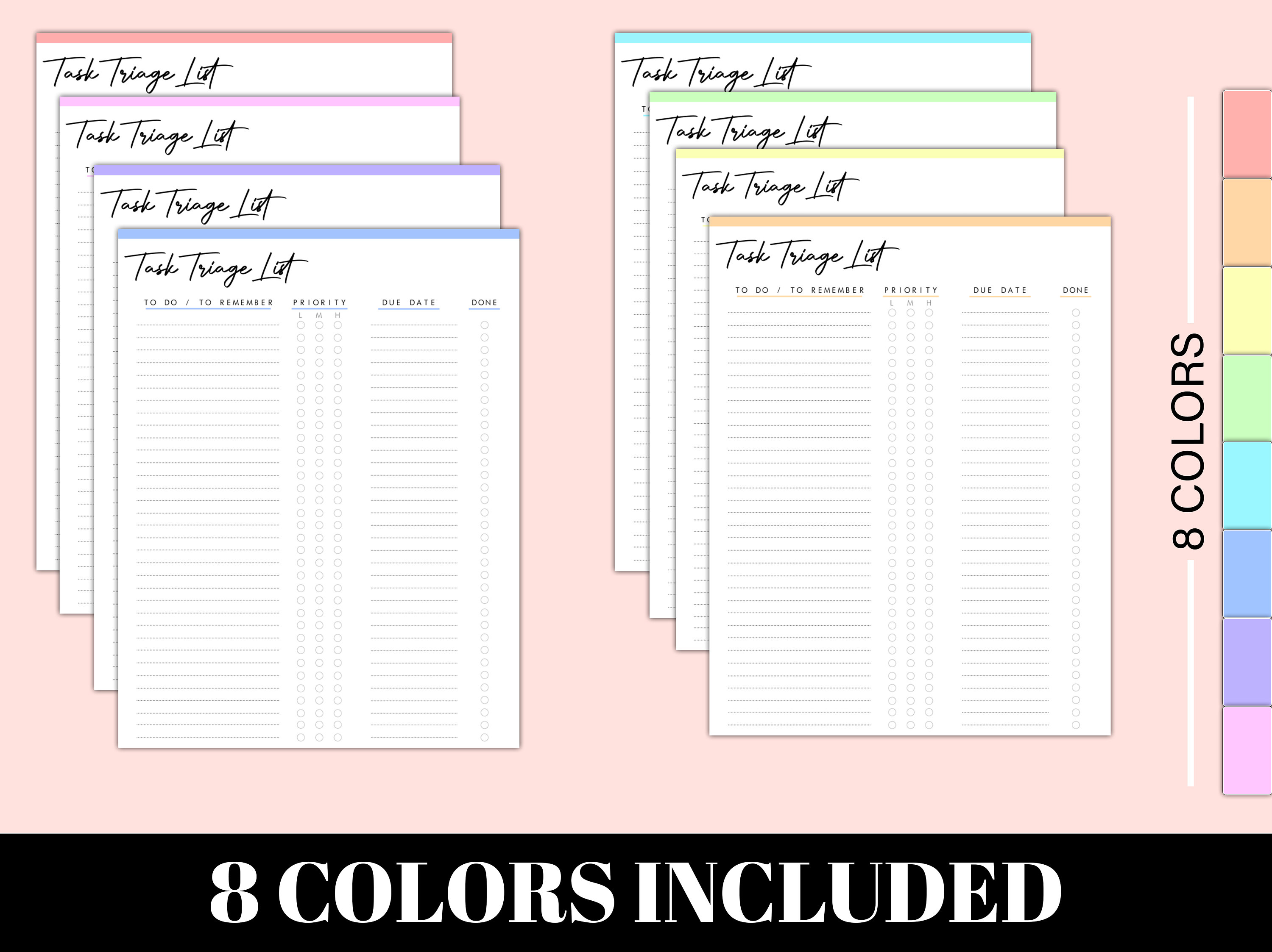 Printable Task Triage | to Do List | Task List | Triage List | Triage ...