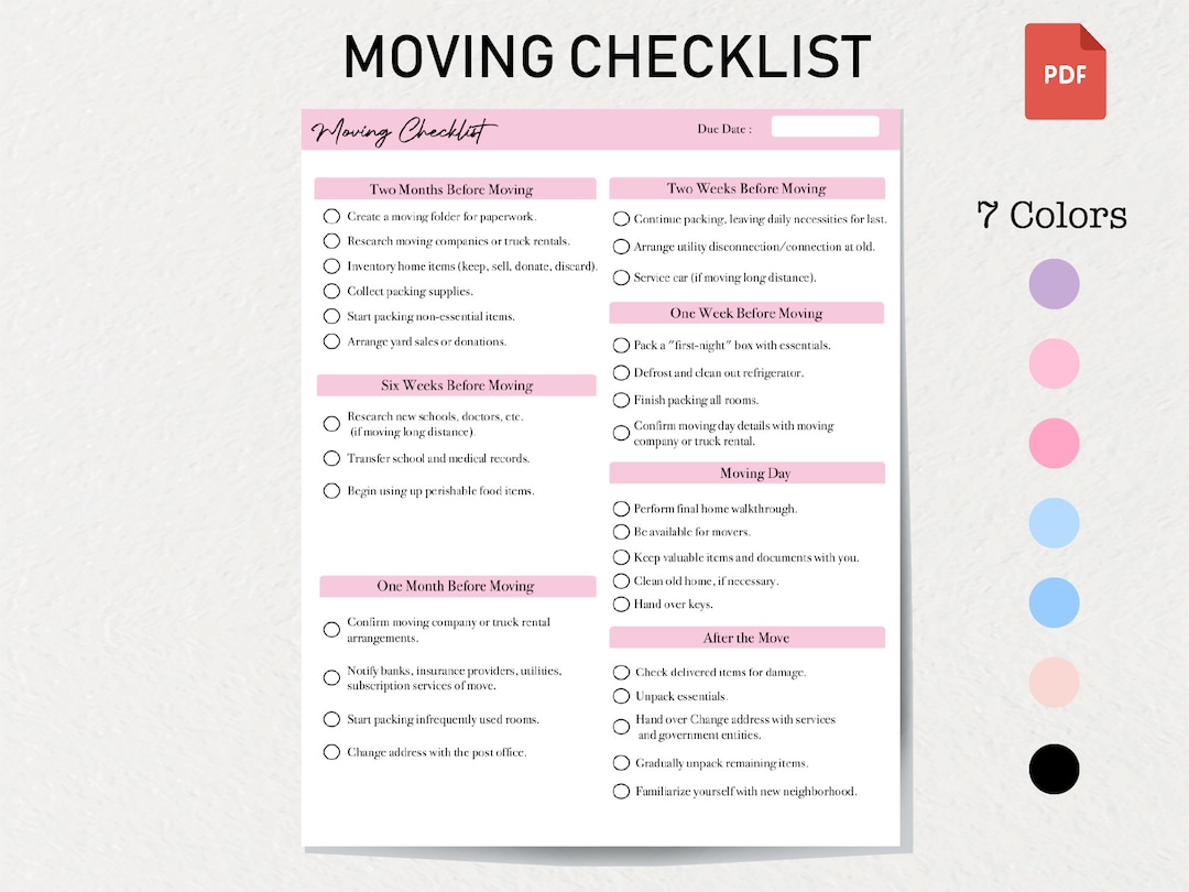 The Ultimate Moving Checklist | Moving House Checklist | Organized Move ...