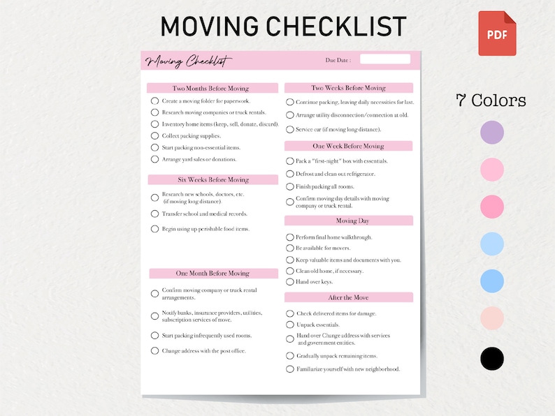 The Ultimate Moving Checklist | Moving House Checklist | Organized Move ...