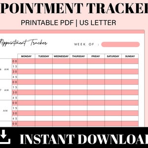 Appointment Book | Appointment Tracker | Appointment Reminder ...
