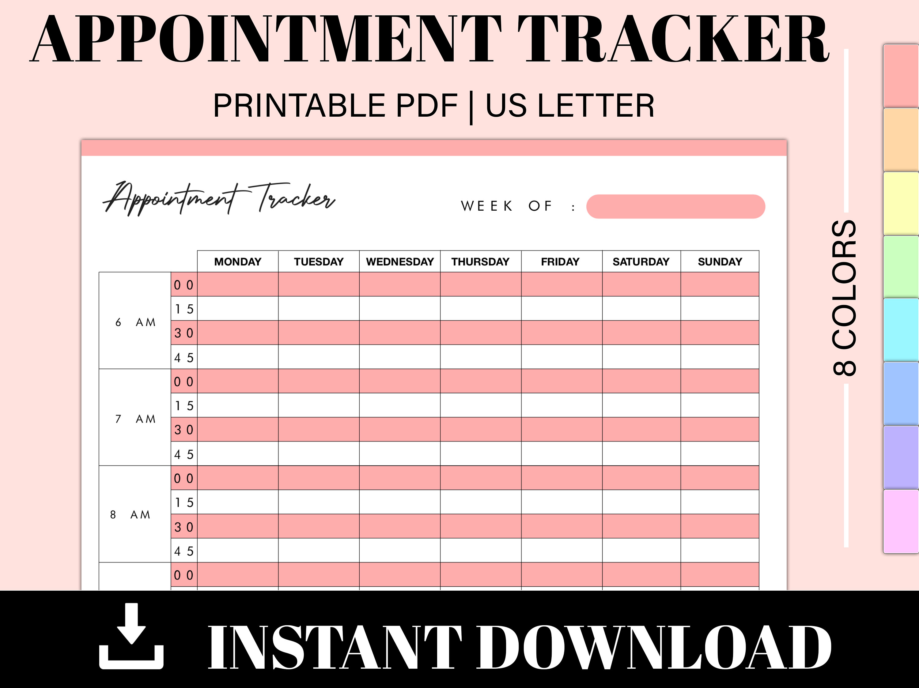 Appointment Book | Appointment Tracker | Appointment Reminder ...