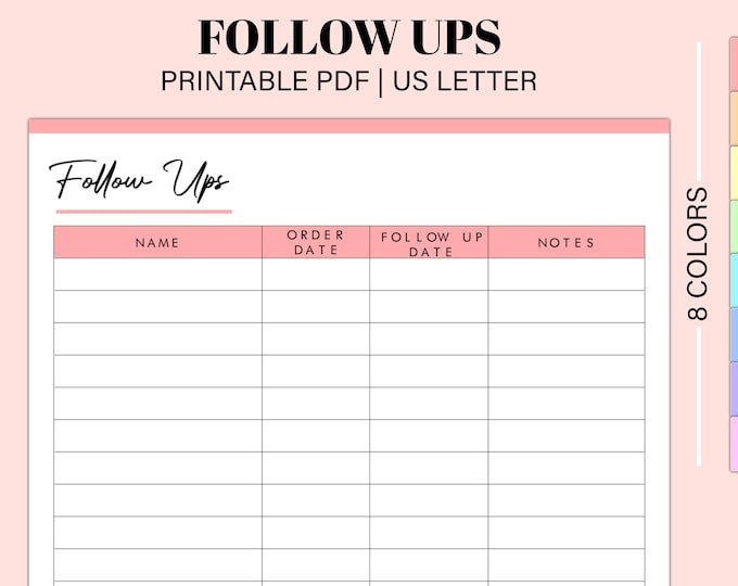Problem Follow up Sheet - Etsy Canada