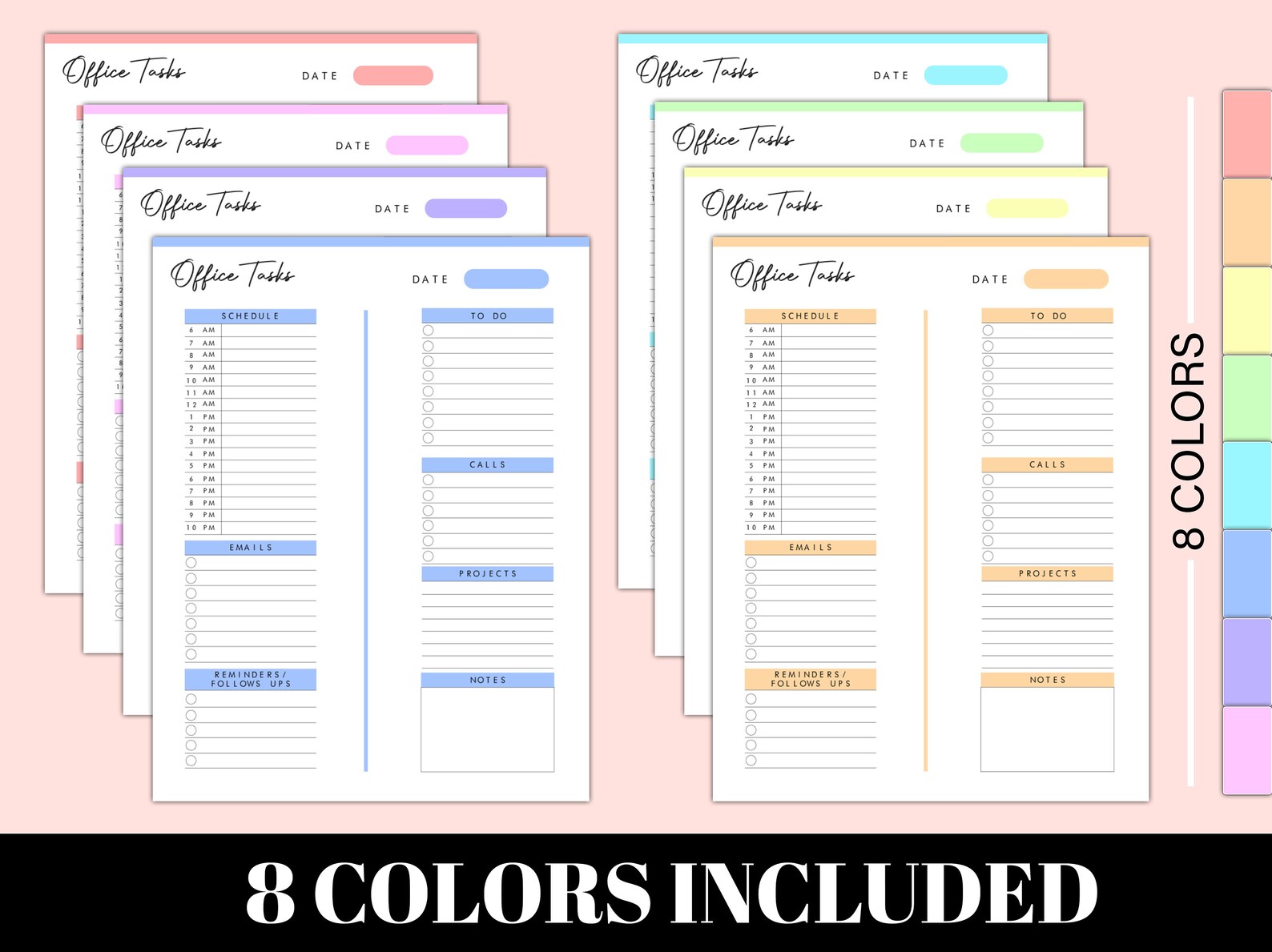 Office Task Tracker Printable | Work Planner | Office Organizer | Work ...