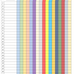Colorful Grade Sheet, Grade Book, Grade Tracker, Teacher Gradebook, ( 5 ...