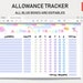 Editable Kid's Allowance Tracker: Fun & Interactive Digital Tool for ...