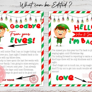 Editable Goodbye Elf Letter I'm Back Elf Letter Letter From Elf Elf ...