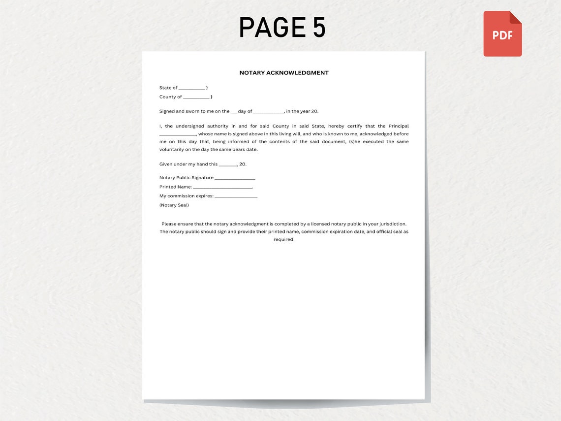 Editable Living Will Kit: Healthcare Power of Attorney (printable ...