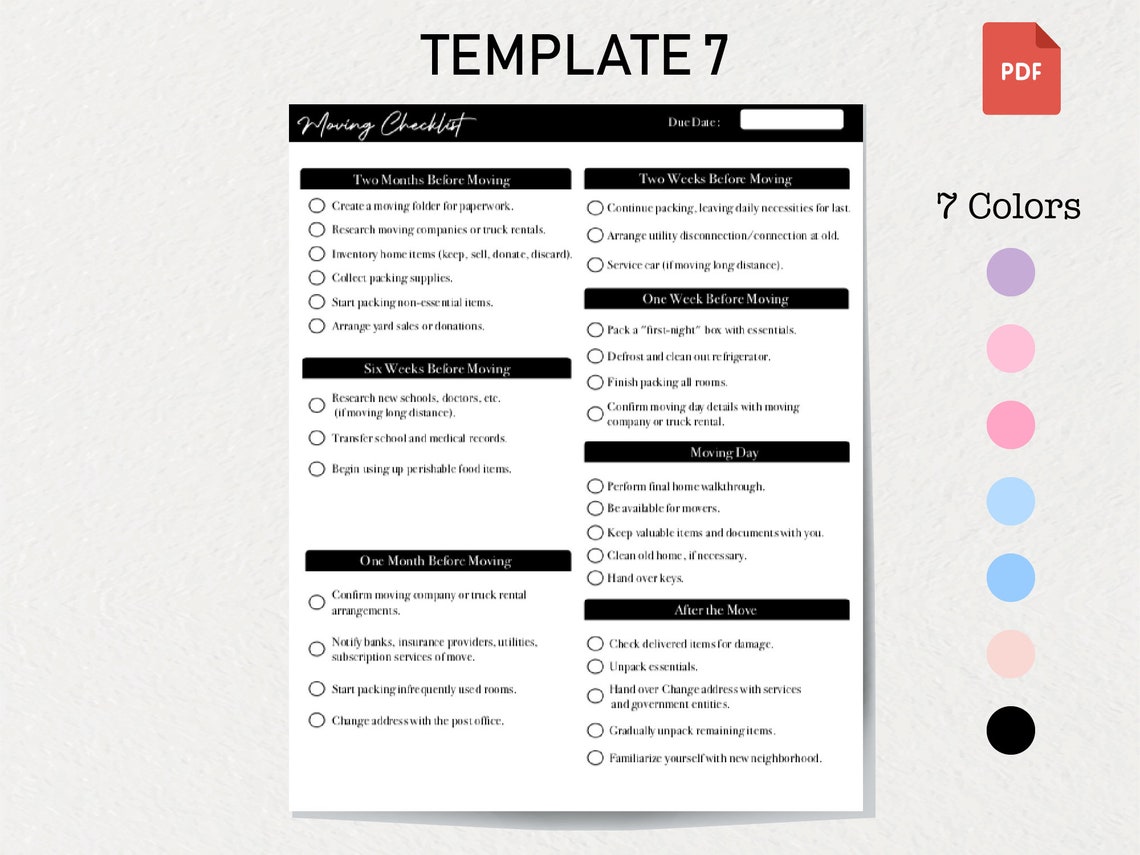 The Ultimate Moving Checklist | Moving House Checklist | Organized Move ...