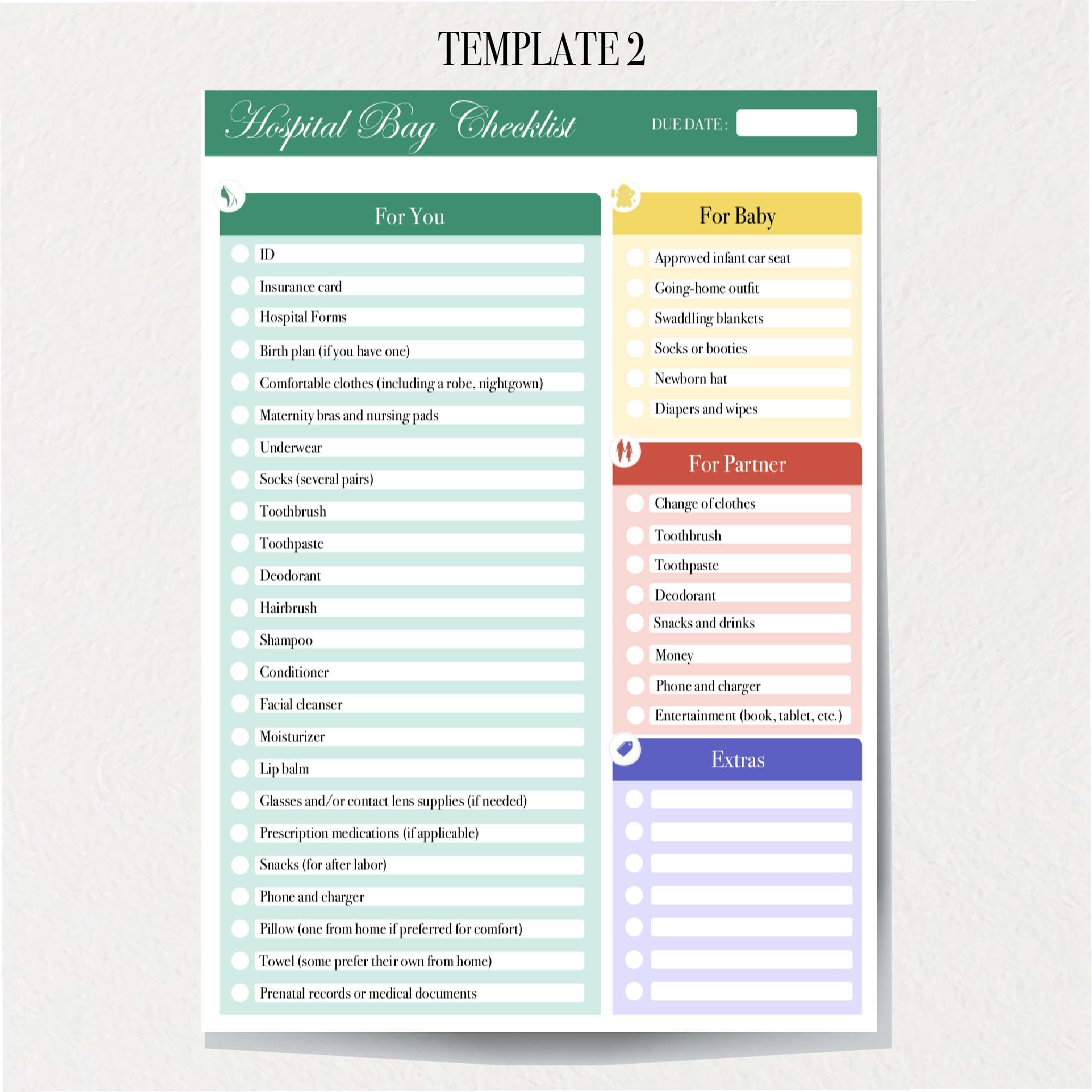 Maternity Checklist PDF | New Mom's Hospital Bag| Pregnancy Essentials ...