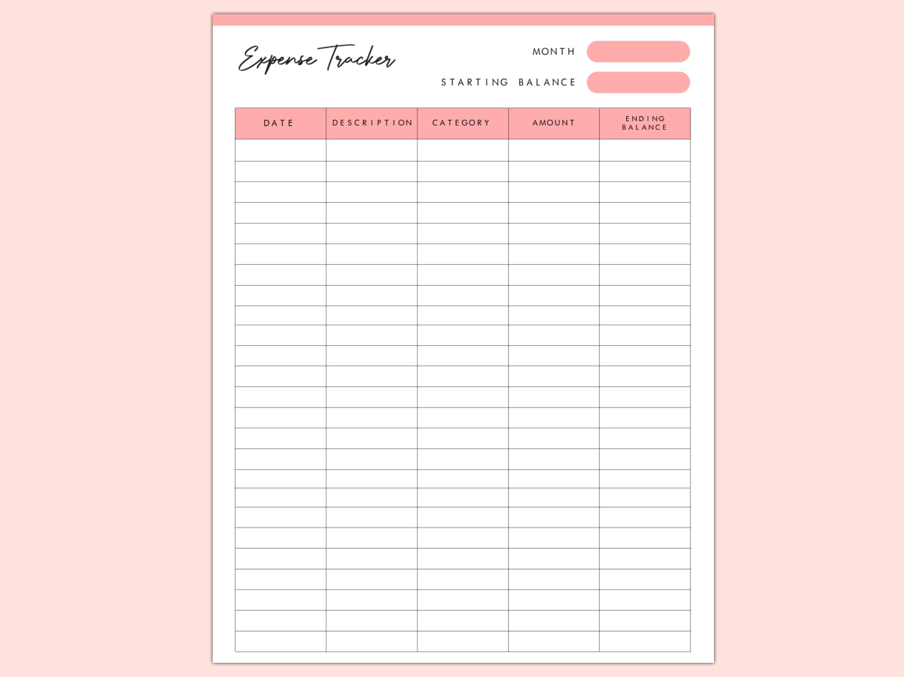 Printable Expense Tracker | Expense Tracking | Budget Planner ...