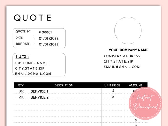 Editable Quote Printable Quote Template Business Quote - Etsy