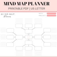 Printable Mind Map Template, Brainstorming Tool (PDF) - Etsy